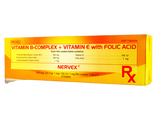 Nervex (Vitamin B Complex + Vitamin E + Folic Acid) – The House Of Goodies