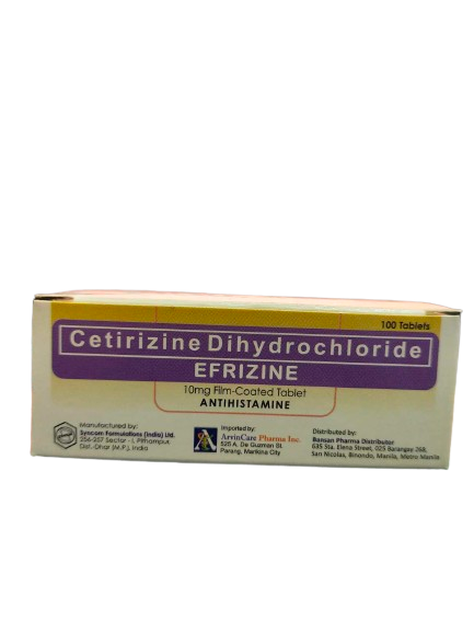 Efrizine (Cetirizine Dihydrochloride) – The House Of Goodies