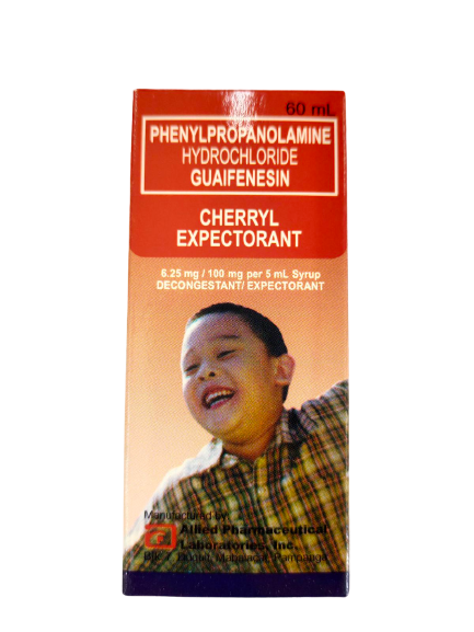 Cherryl Expectorant (Phenylpropanolamine Hydrochloride Guaifenesin ...